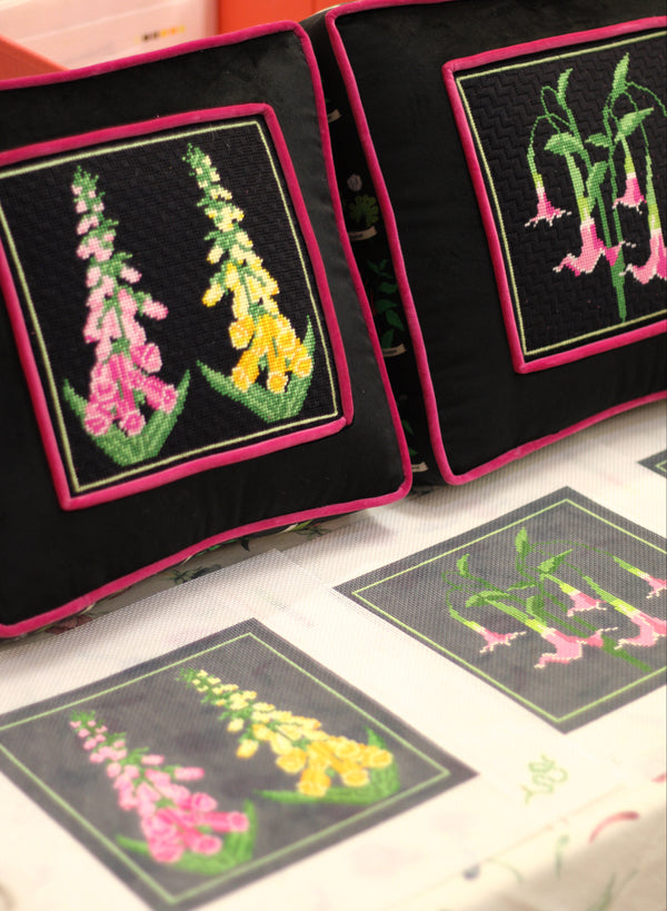 Angel's Trumpet Hand Painted Needlepoint Canvas – Spellbound Stitchery