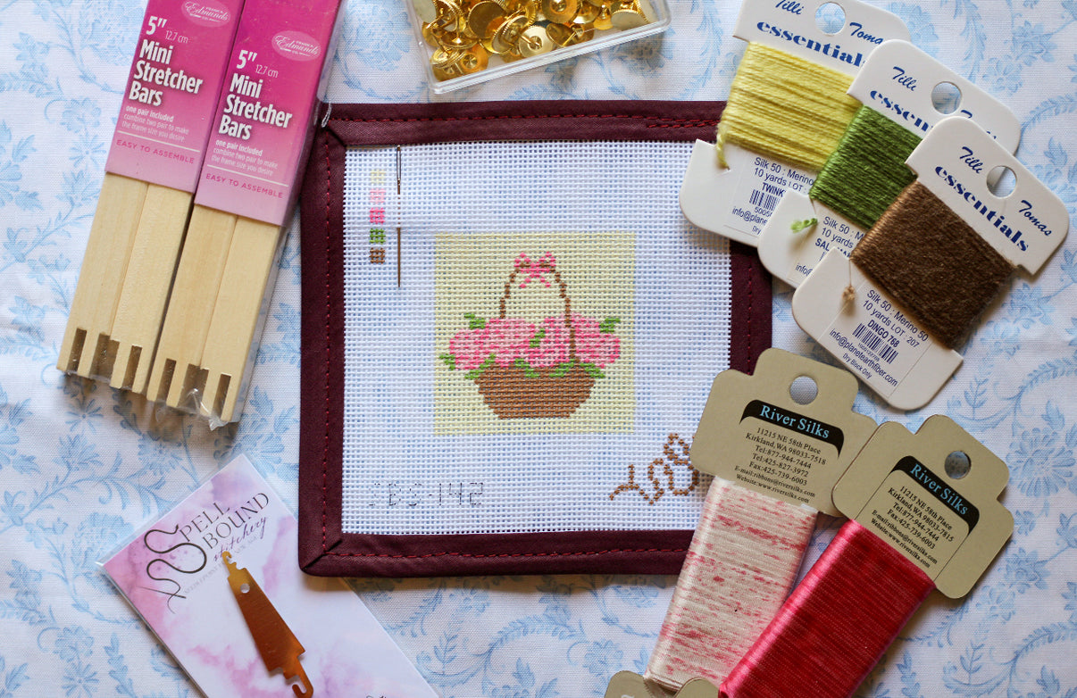 Hydrangea Mini Needlepoint Kit – Spellbound Stitchery