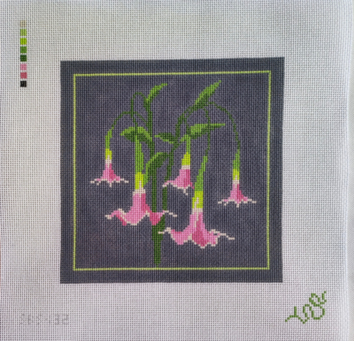 Angel's Trumpet Hand Painted Needlepoint Canvas – Spellbound Stitchery