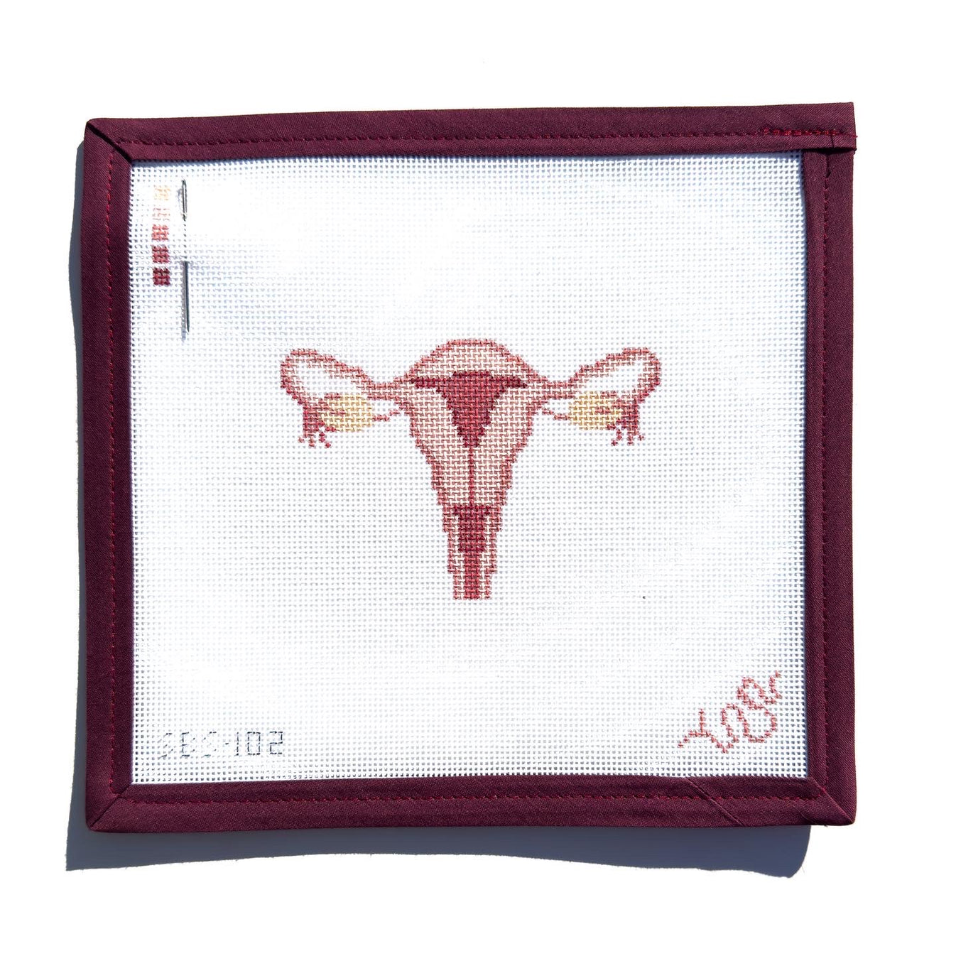Uterus Cross Section Needlepoint Canvas – Spellbound Stitchery