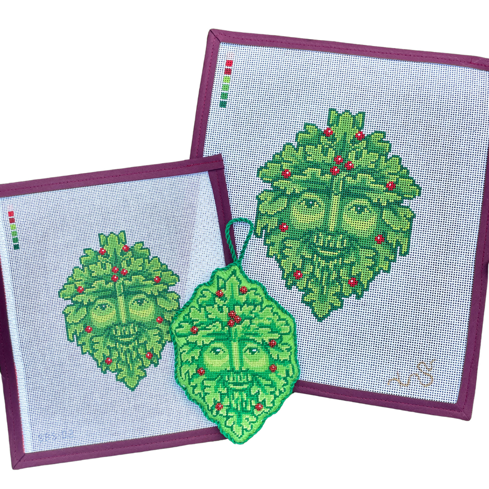 The Green Man Needlepoint Canvas (18 mesh or 13 mesh) – Spellbound ...