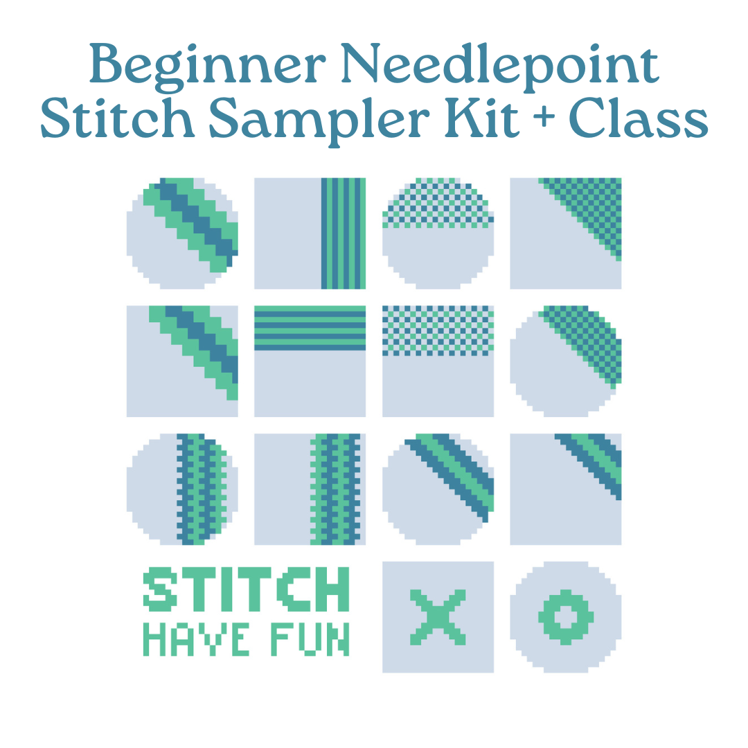 PREORDER - Beginner Needlepoint Stitch Sampler Kit + Class coming June – Spellbound Stitchery